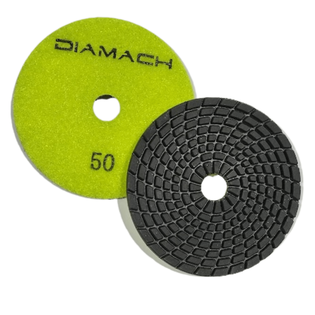 Diamach 100mm 4 Granite Diamond Polishing Pad No 50 Grit - DIAMACH Pty Ltd